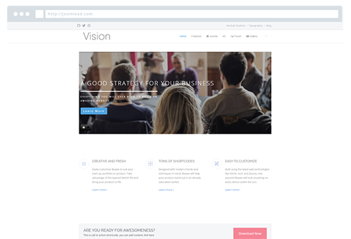 JoomLead Vision Free Template - JoomLead