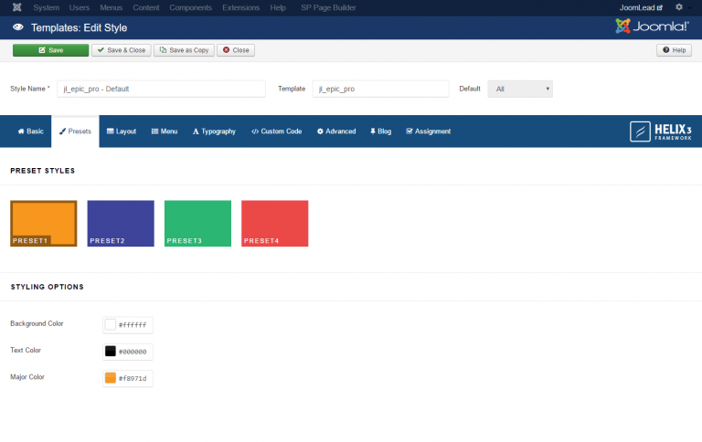 Epic - Documentation - JoomLead