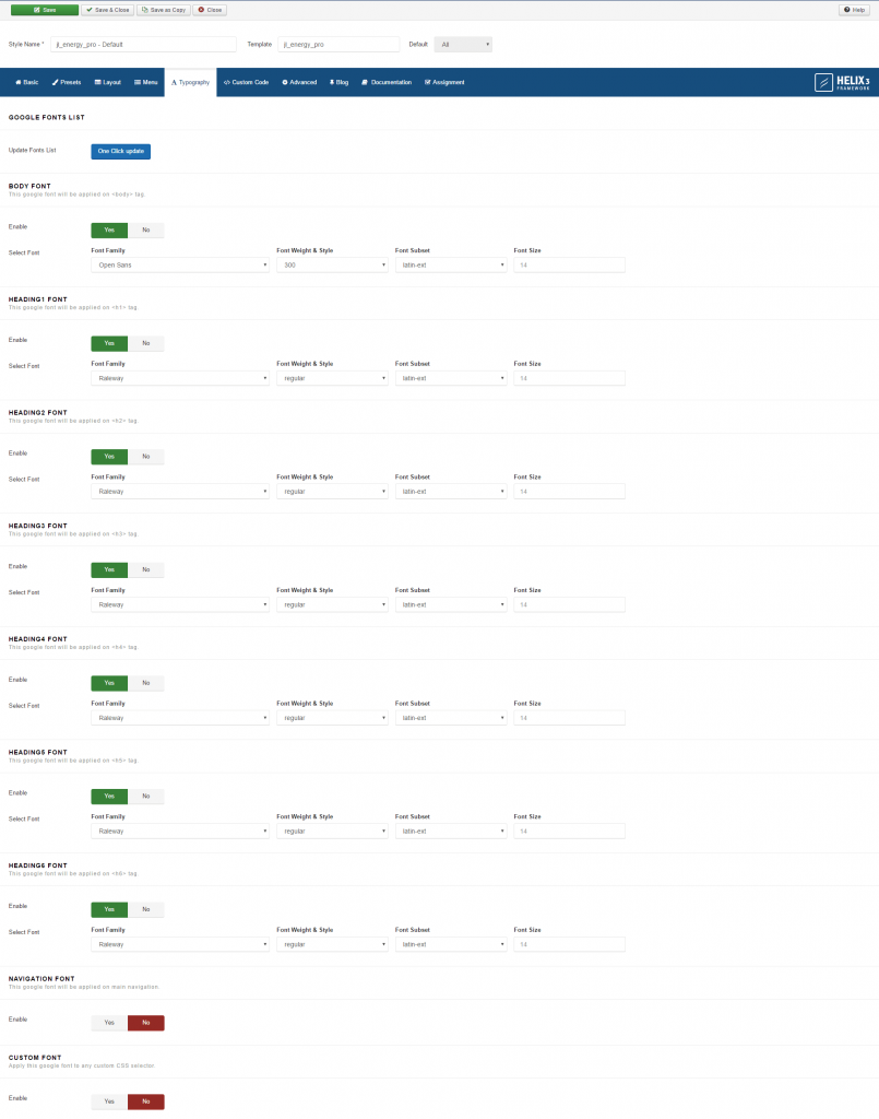 Energy Documentation - JoomLead