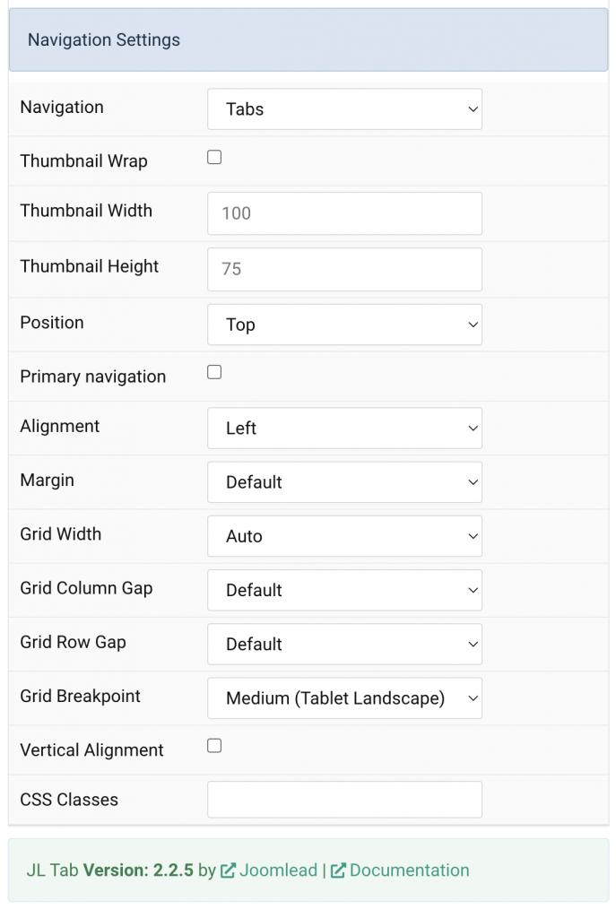 Tabs Particle Documentation - JoomLead