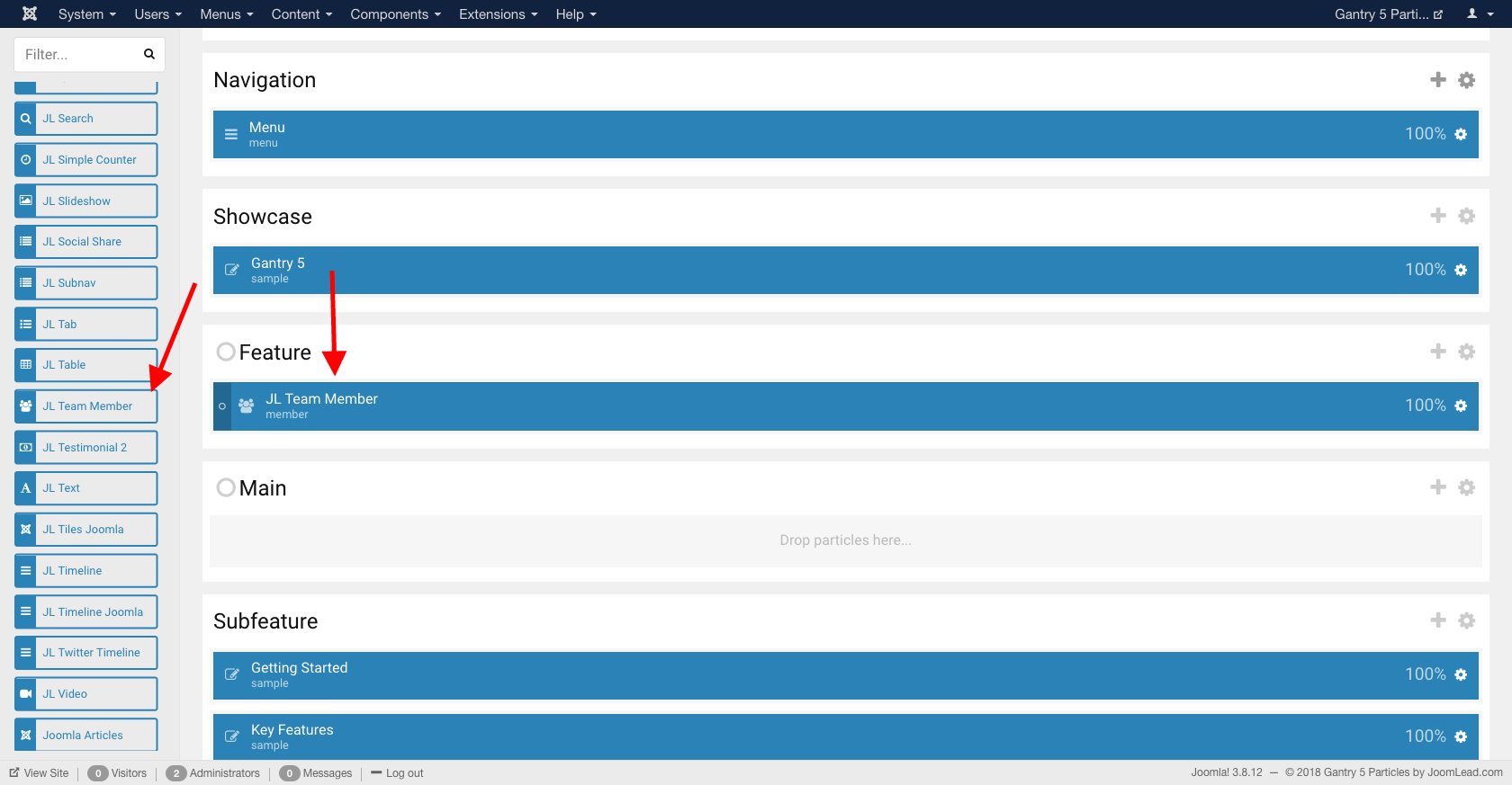 Team Member Particle - JoomLead