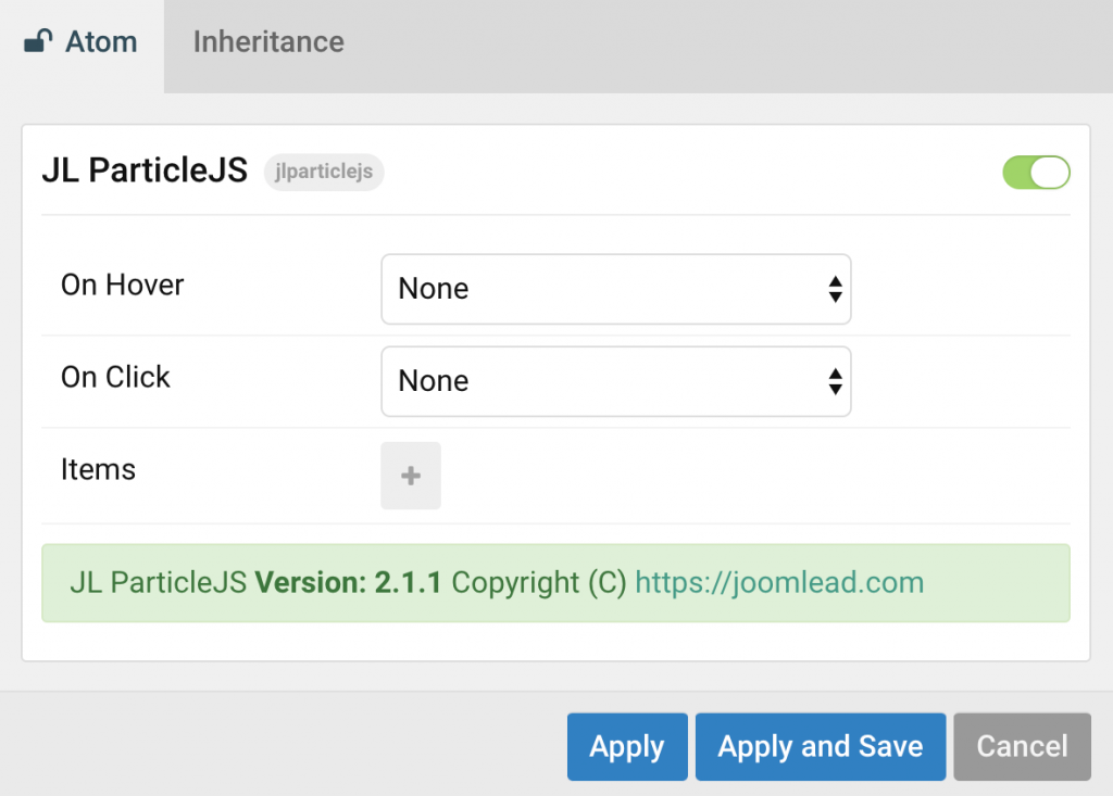 ParticleJS Atom Documentation - JoomLead