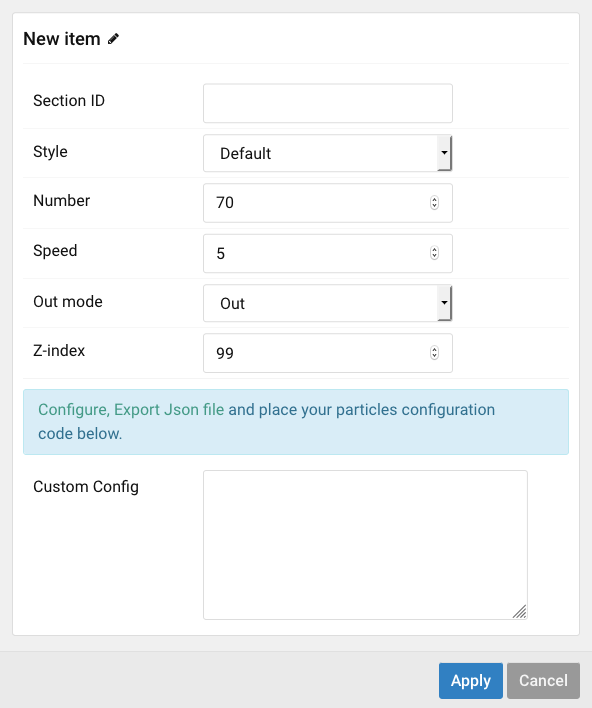 ParticleJS Atom Documentation - JoomLead