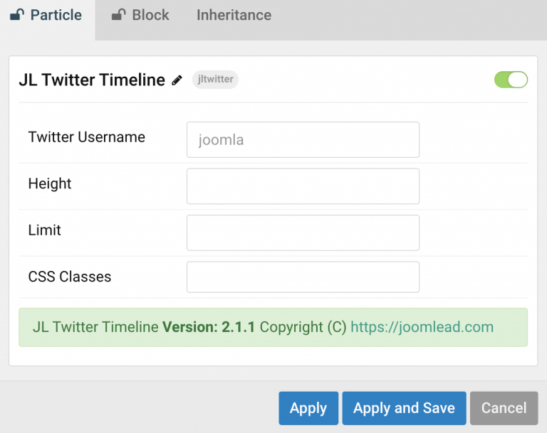Twitter Timeline Particle - JoomLead