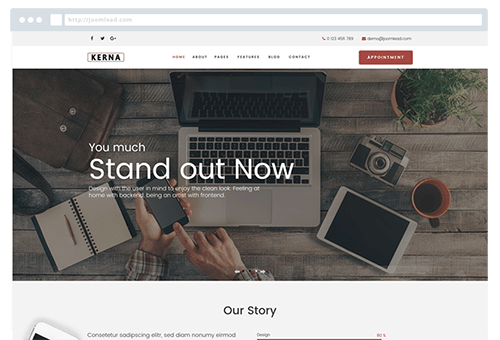 Kerna PRO Standard Joomla Template - JoomLead