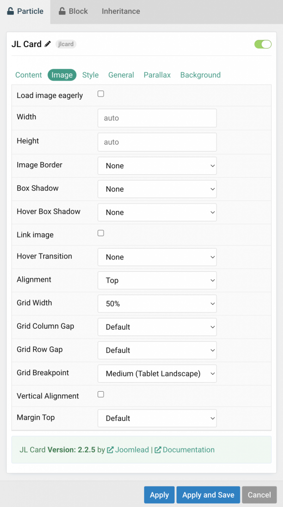 Card Particle Documentation - JoomLead