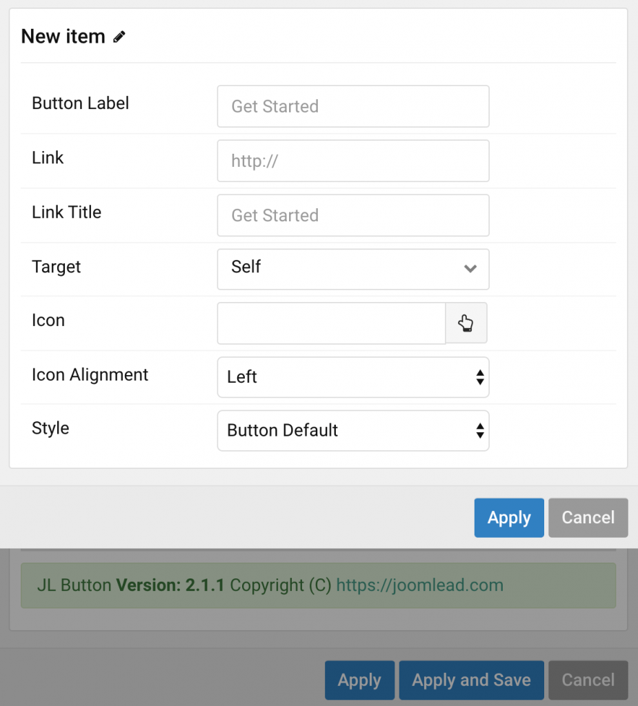 Button Particle Documentation - JoomLead