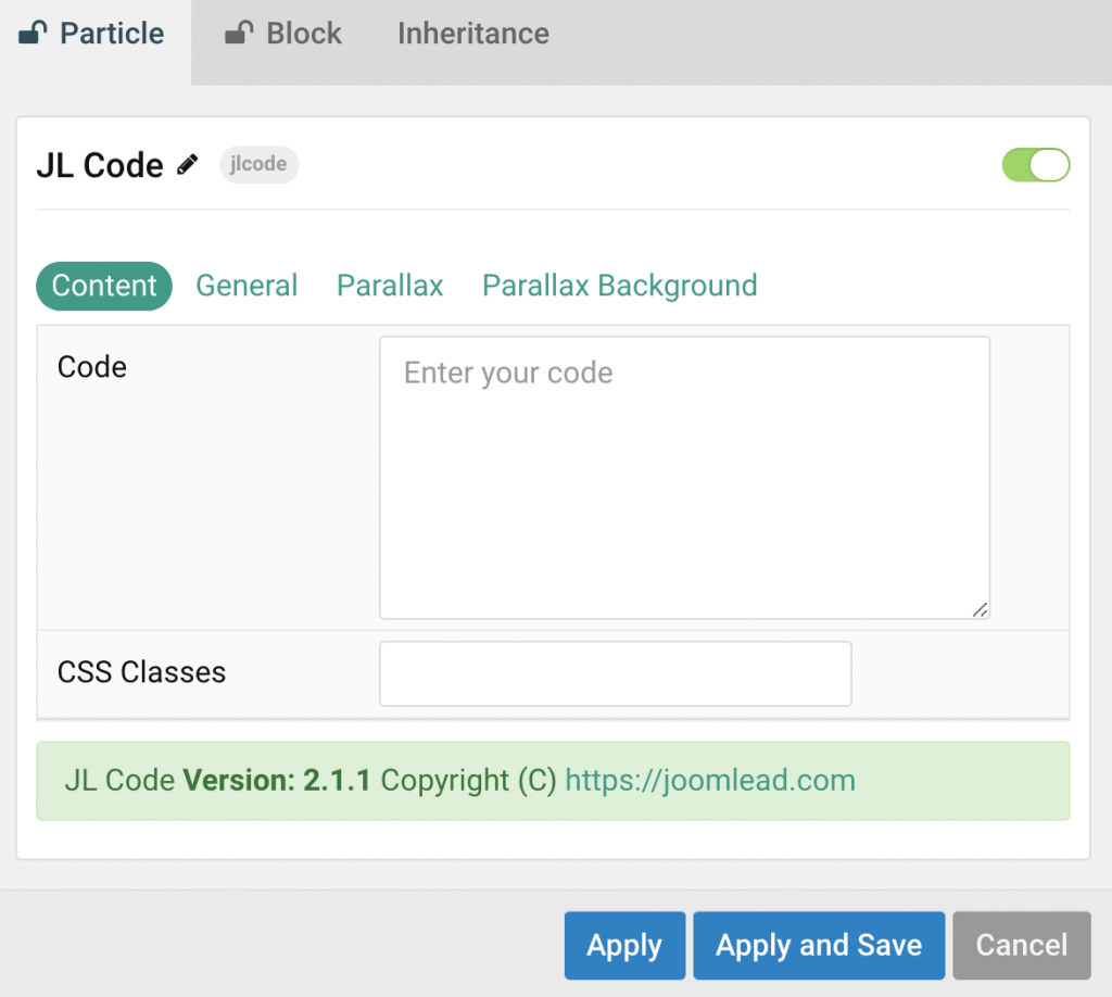 Code Particle Documentation - JoomLead