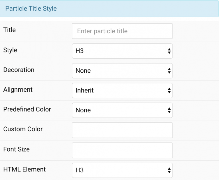 Particles Documentation - JoomLead