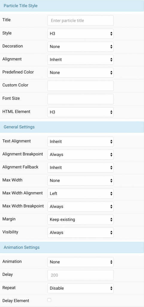 Particles Documentation - JoomLead