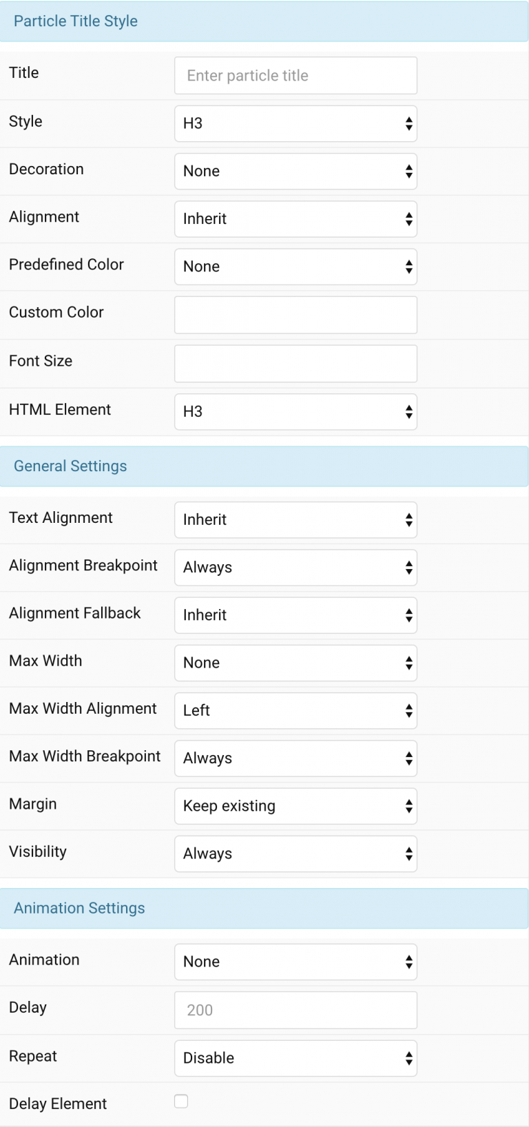 Particles Documentation - JoomLead