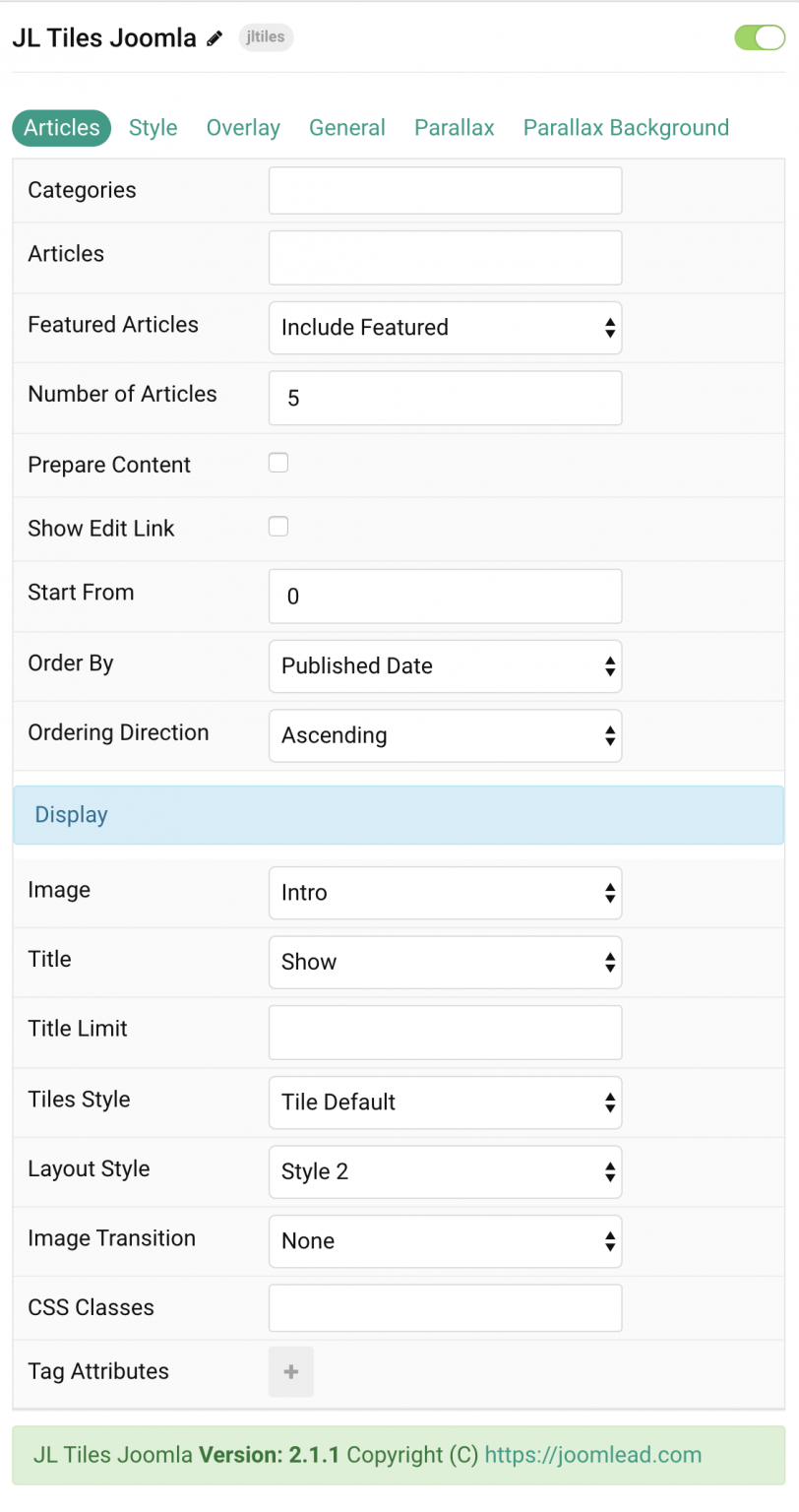Titles Joomla/Wordpress/Grav Particle - JoomLead
