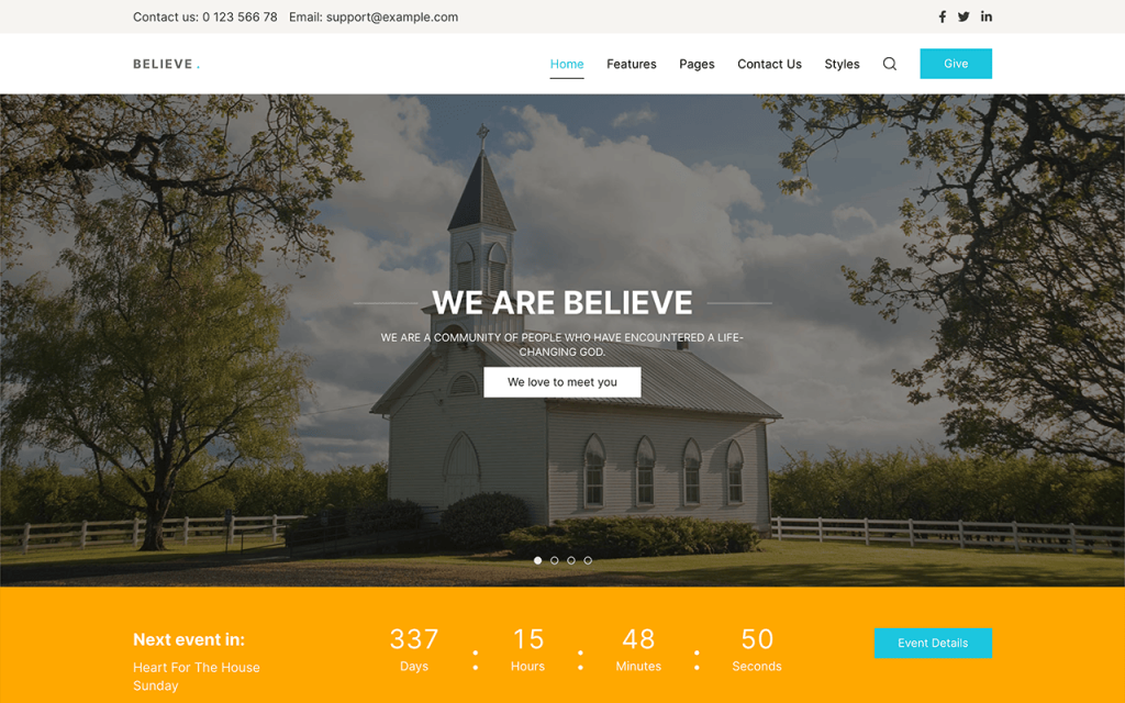 Believe - Church & Religion Joomla 5 Template