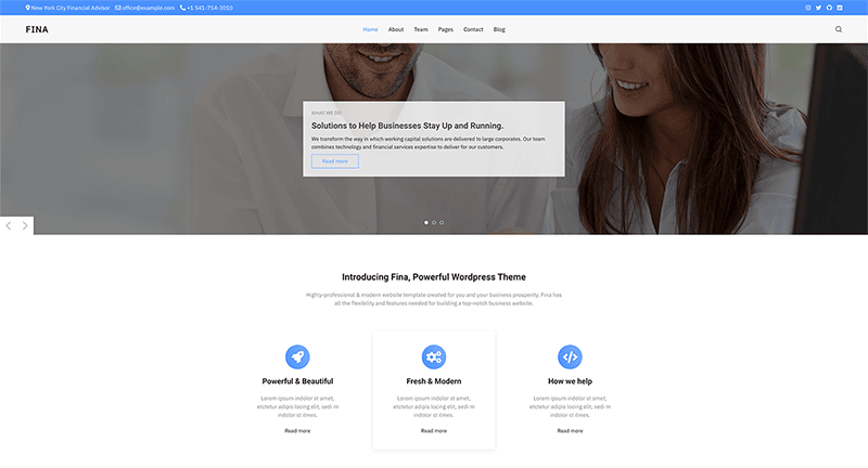 Fina Wordpress Pro Unlimited - JoomLead