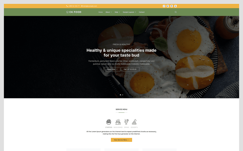 CK - Restaurant Joomla 6 Template - JoomLead