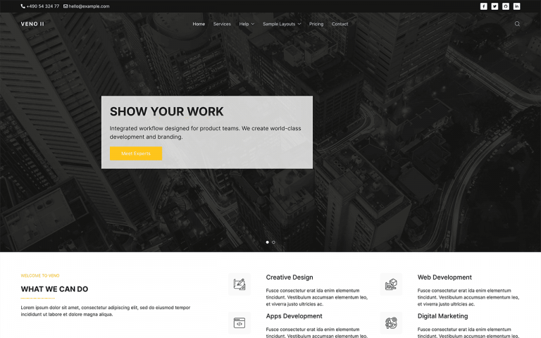 Veno - Creative Portfolio Joomla Template