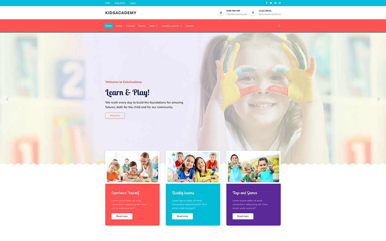 KidsAcademy - Joomla 6 Template for Education & Kindergarten